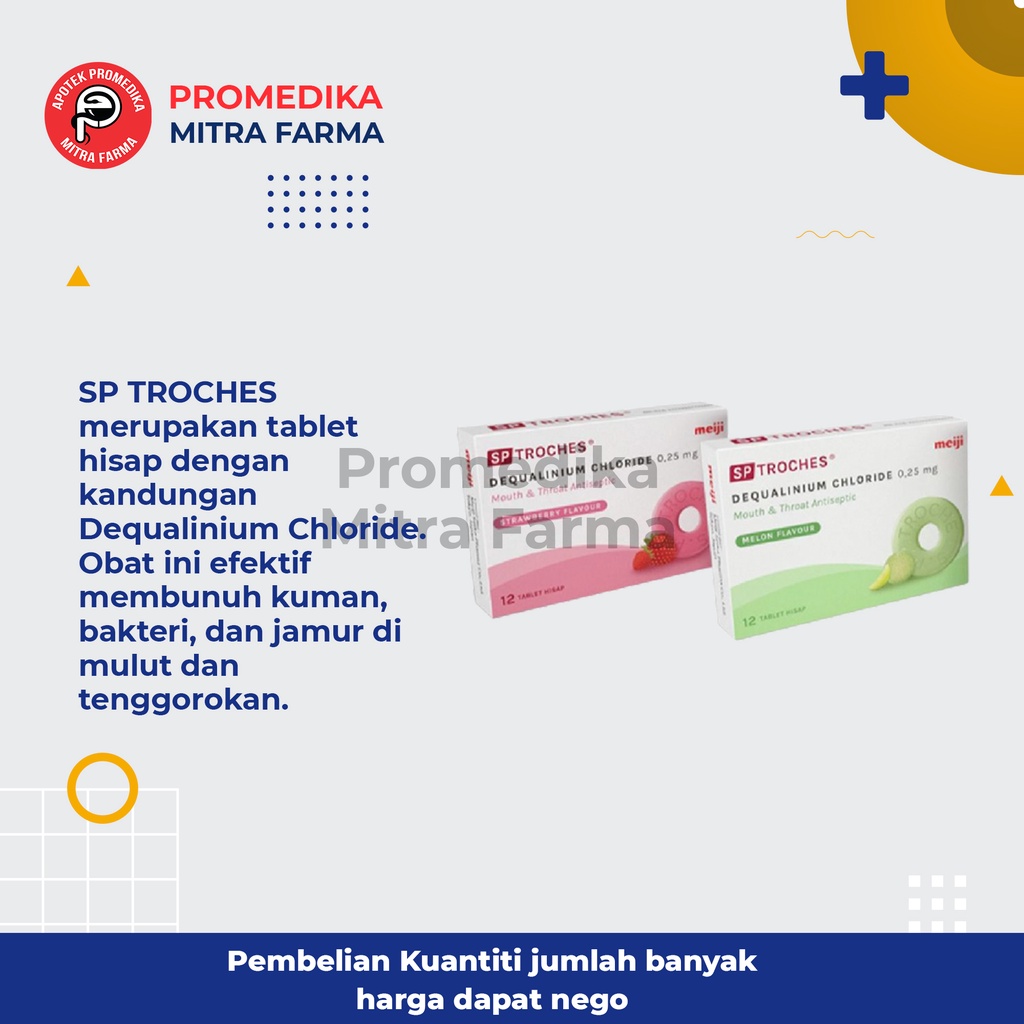 Jual SP Troches Meiji Tablet / Strip / Tablet hisap Pelega Sakit ...