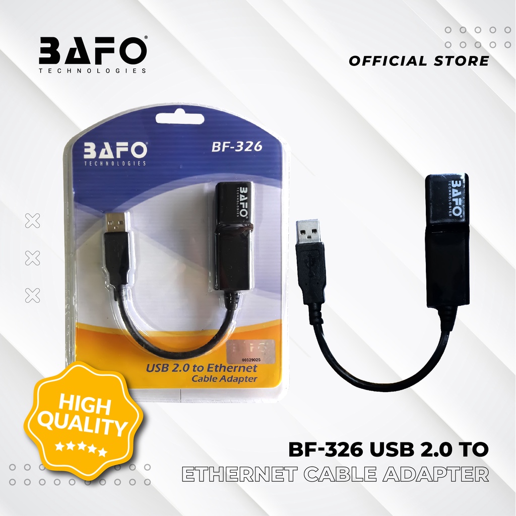 Jual USB 2.0 to LAN ETHERNET CABLE ADAPTER BAFO BF-326 | Shopee Indonesia
