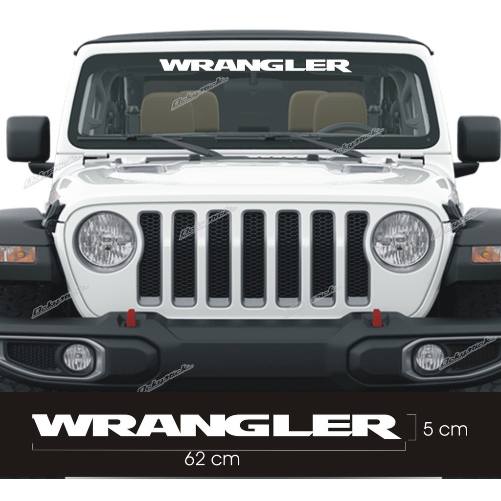 Jual cutting sticker kaca depan WRANGLER stiker mobil stiker Jeep ...