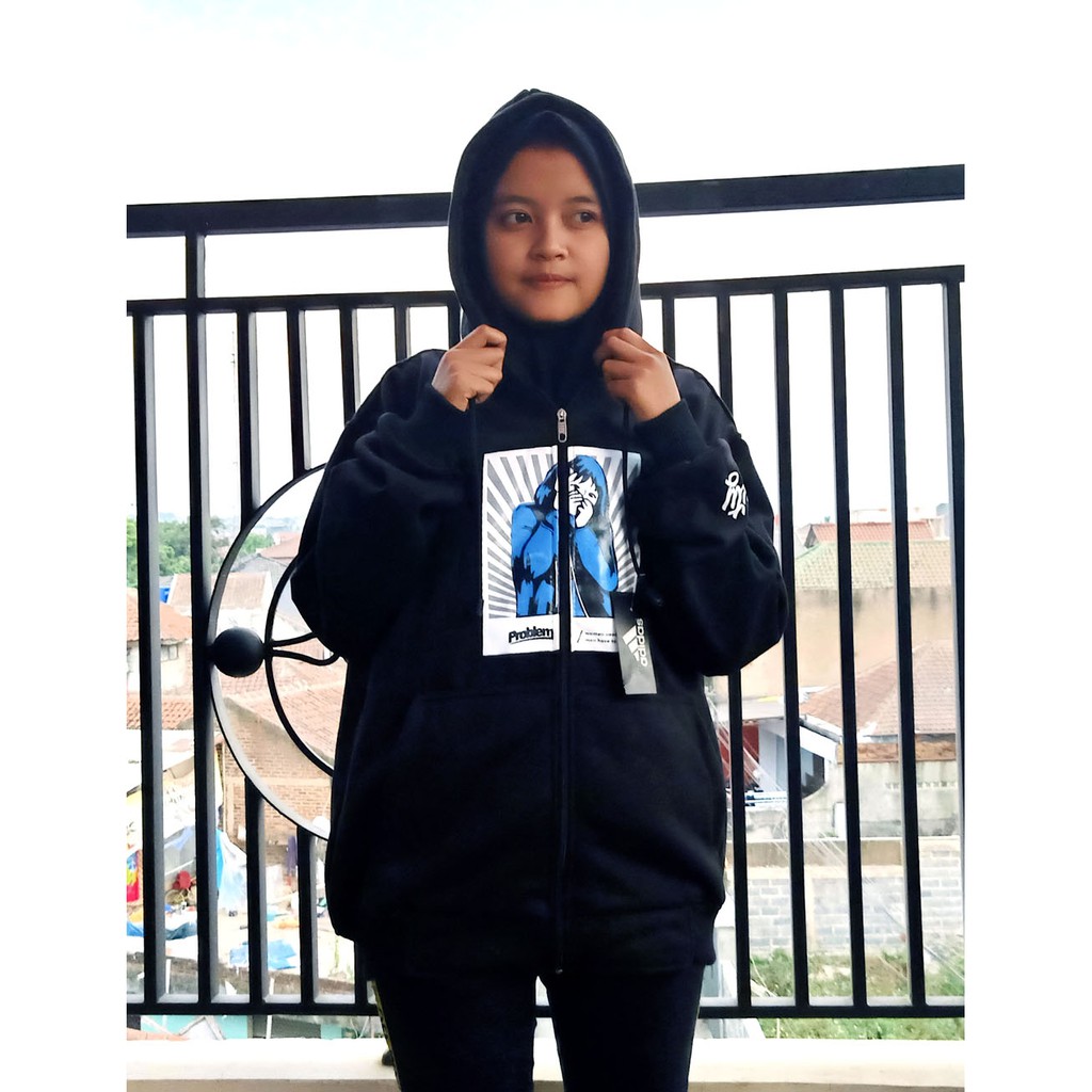 Jual JAKET PRIA PROBLEM TYPE A HITAM PREMIUM TEBAL | Shopee Indonesia