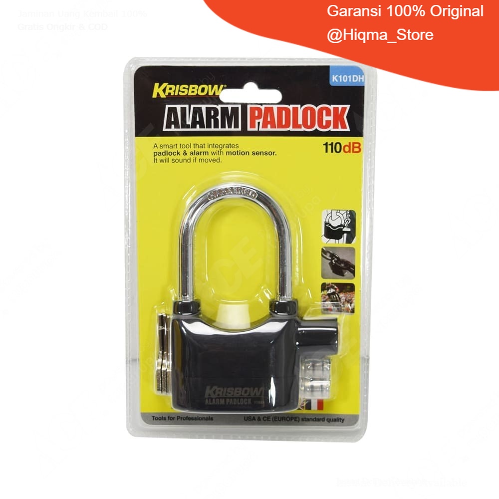 Jual ACE Krisbow Gembok Dengan Alarm Anti Maling / Padlock Alarm Gembok ...