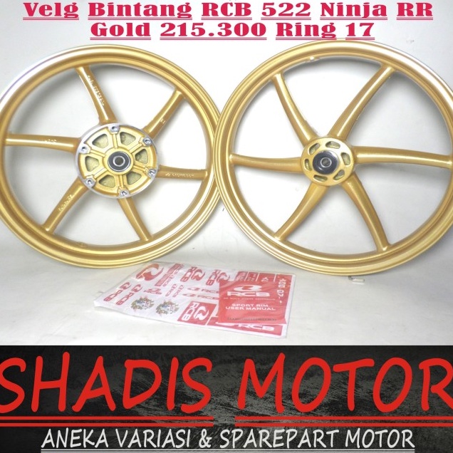 Jual Velg Bintang Motor Merk RCB Tipe 522 Ukuran 215/300 Ring 17 Motor ...