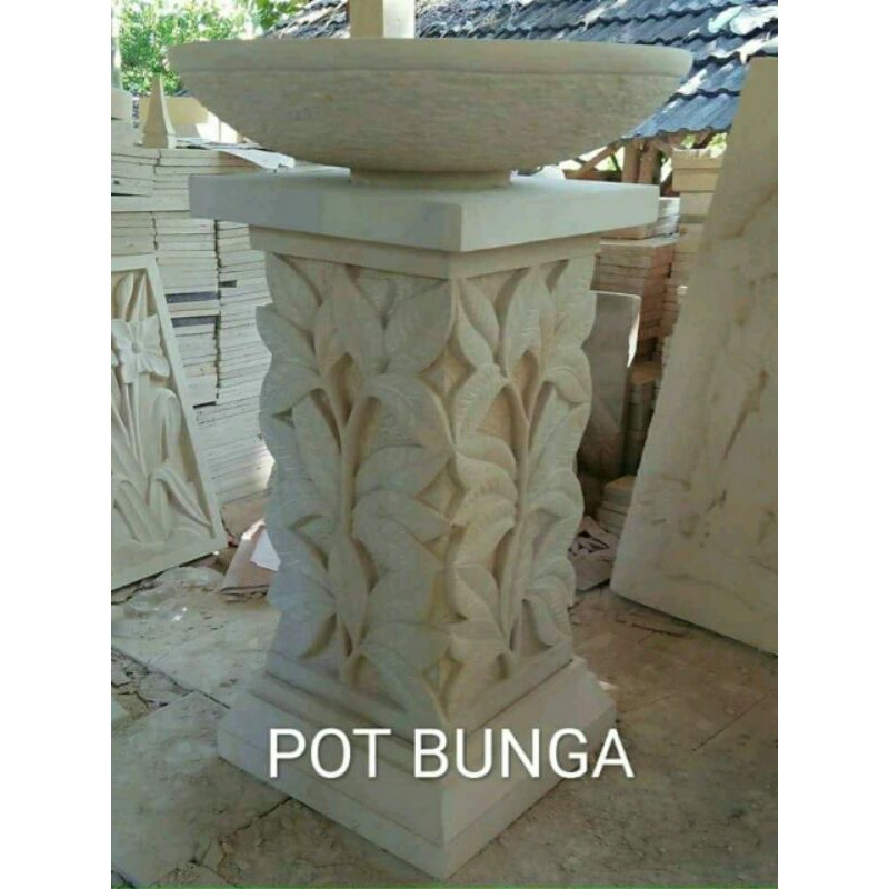 Jual POT BUNGA UKIRAN BATU ALAM | Shopee Indonesia