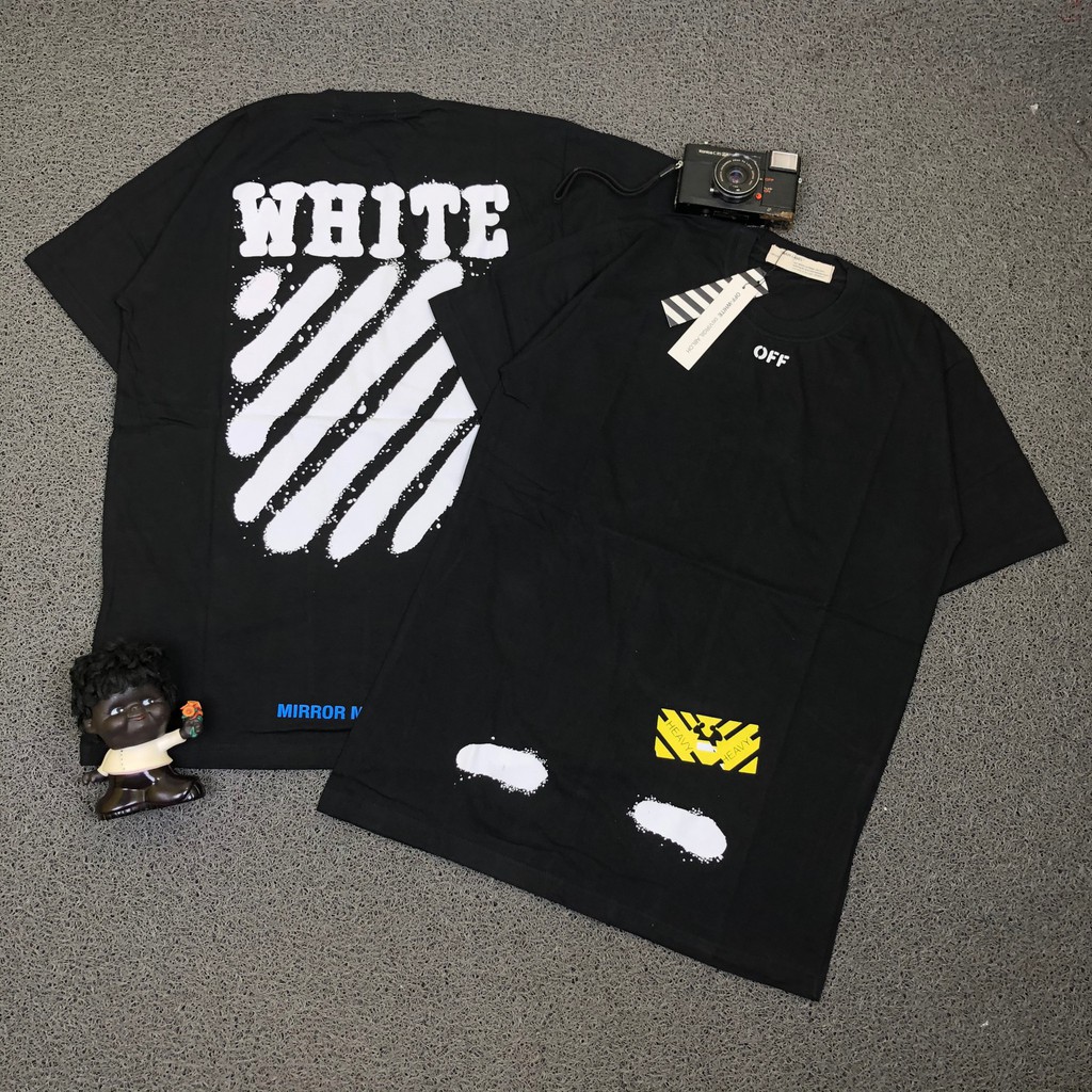 Jual KAOS T SHIRT TEE OFF WHITE DIAGONAL SPRAY HITAM PREMIUM AUTHENTIC ...