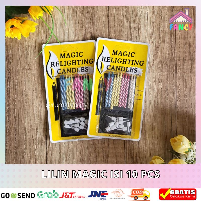 Jual LILIN MAGIC Relighting Candle isi 10pcs Candle Pesta Ulang Tahun ...