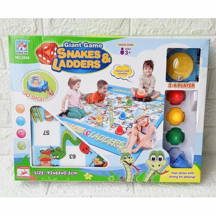 Jual Mainan Ular Tangga Karpet JUMBO Snake and Ladders Family Game ...