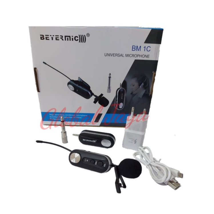 Jual mic clip on beyermic bm1c single wireless clip on microphone ...