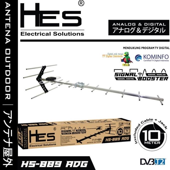 Jual Antena Outdoor HES HS-889 Analaog & digital BONUS kabel 10meter ...