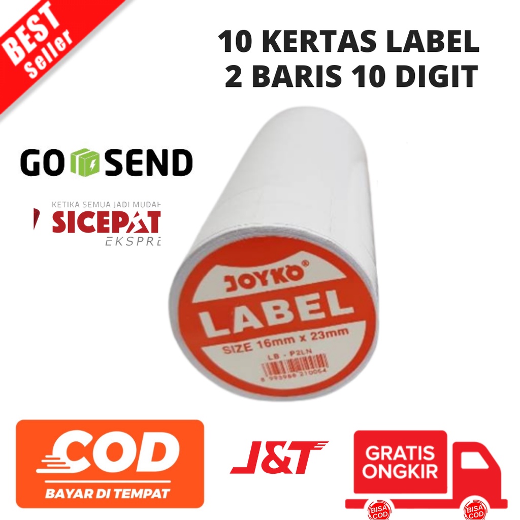 Jual [BAYAR DITEMPAT] 1 Slop Kertas Label Harga 2 Baris Kertas Label ...