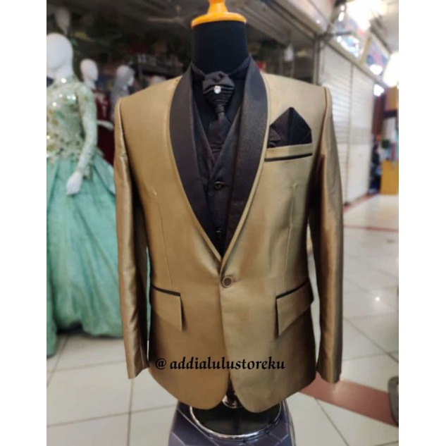 Jual Jas pengantin pria mocca tua tuxedo/jas wedding pria mewah mocca ...