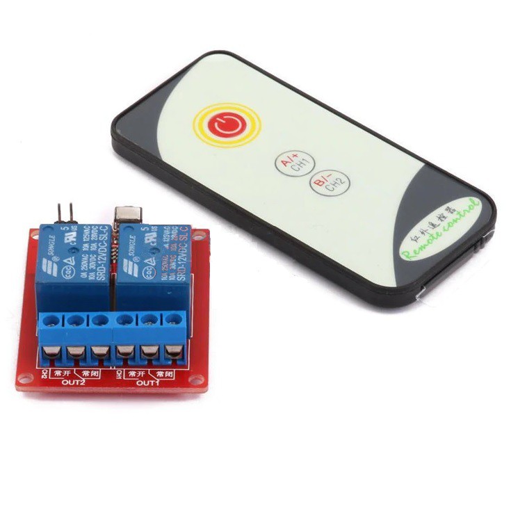Jual Wireless IR 2CH 2 Channel DC 12V Infrared Remote Control Switch ...