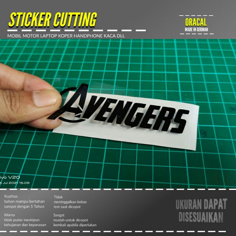 Jual STIKER AVENGERS 2 STICKER CUTTING TRANSPARAN LOGO DLL | Shopee ...