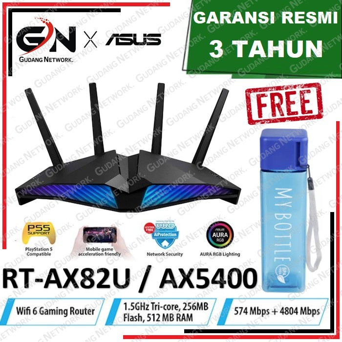Jual ASUS RT-AX82U WiFi 6 AX5400 WiFi6 With AiMesh AX 5400 Wireless ...