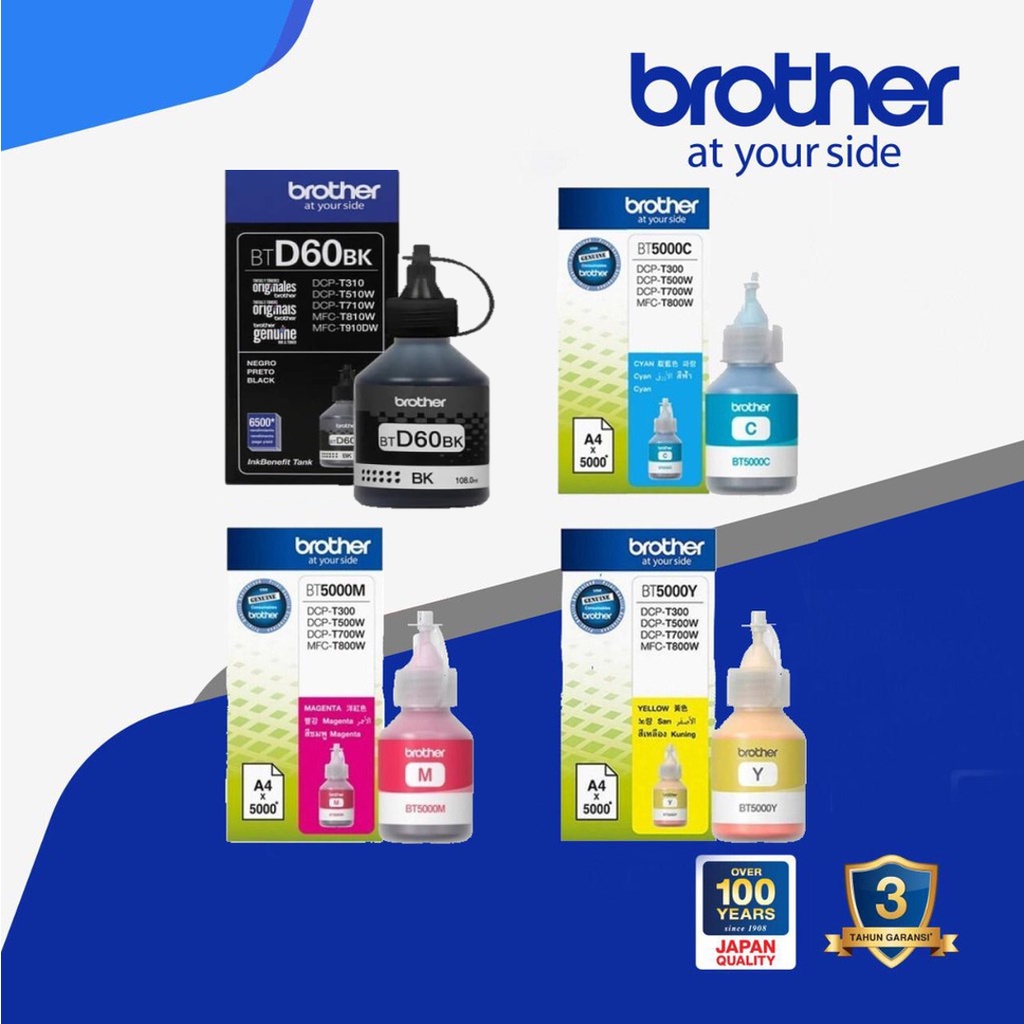 Jual Paket 1 Set Tinta Ink Tank Printer | BT-D60BK BT-5000M BT-5000C BT ...