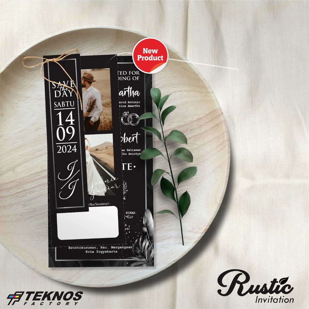 Jual UNDANGAN PERNIKAHAN RUSTIC TALI SIMPLE MURAH - RUSTIC INVITATION ...