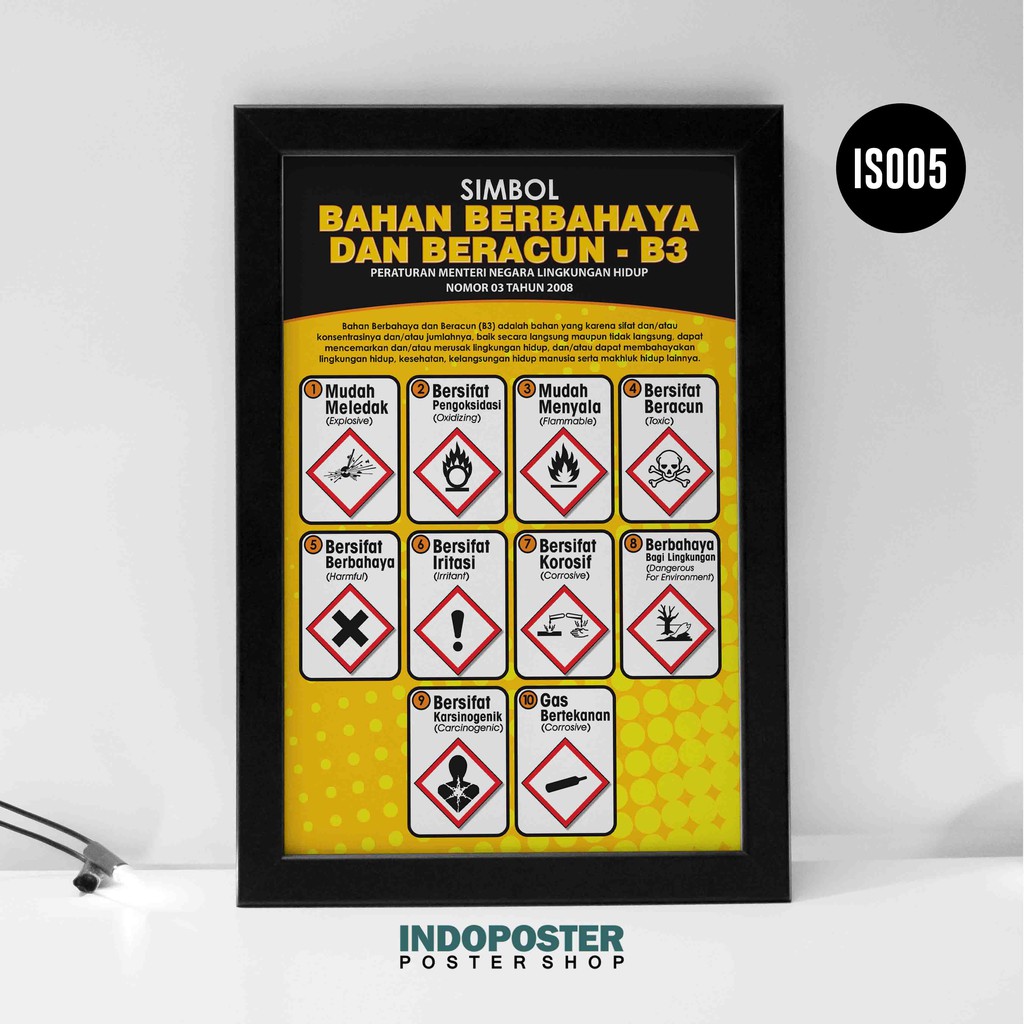 Jual Poster K3 Safety Simbol Bahan Beracun Berbahaya B3 A2 60x40cm | Shopee Indonesia