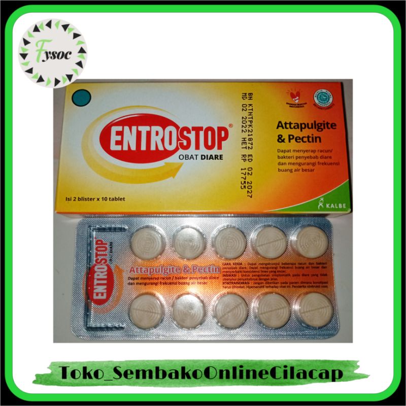 Jual ENTROSTOP OBAT DIARE DEWASA @10 TABLET | Shopee Indonesia