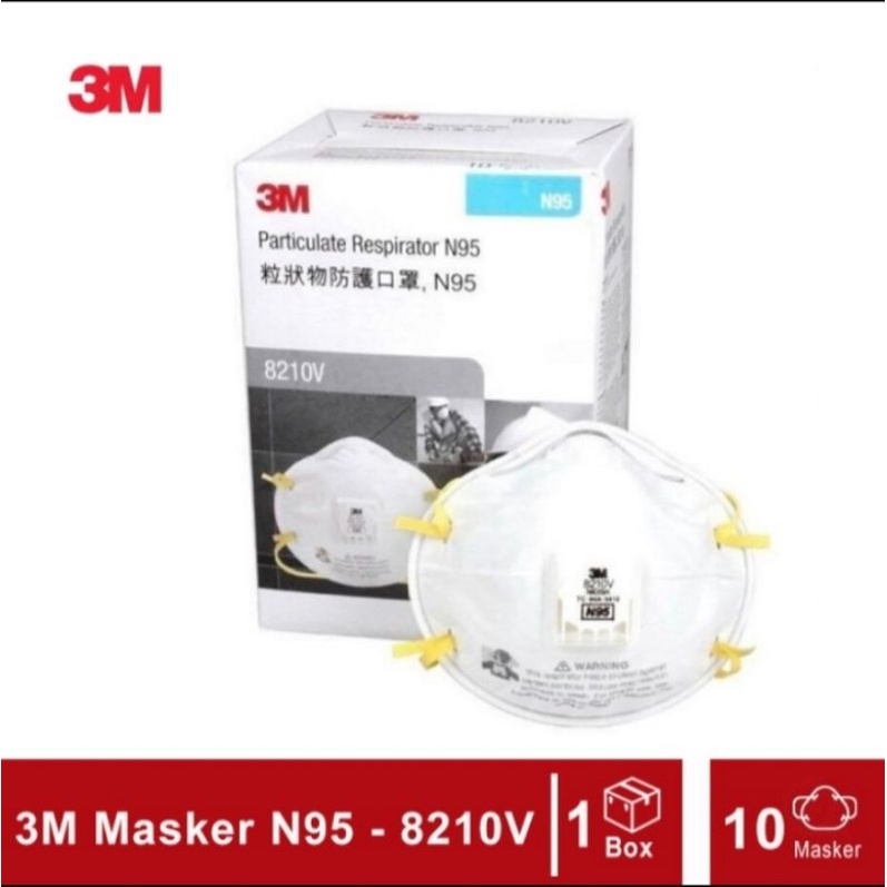 Jual Masker N95 8210V Maske Respirator Particulate ORI N95 Anti Virus 1 ...