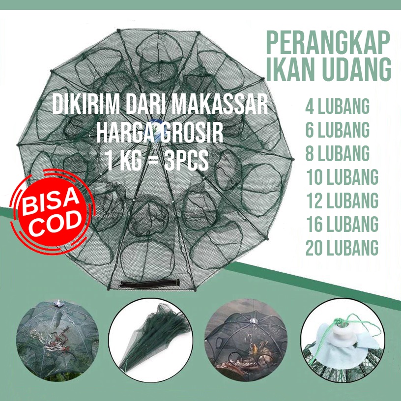 Jual PERANGKAP JARING LUBANG BUBU PAYUNG ALAT JARING PANCING JALA IKAN UDANG KEPITING AUTOMATIS ...