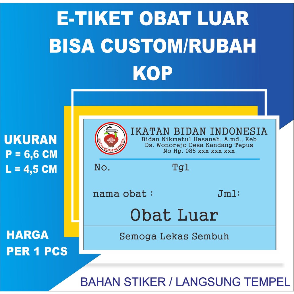 Jual ETIKET SIRUP OBAT LUAR, ETIKET SYRUP, ETIKET OBAT, LABEL STICKER ...