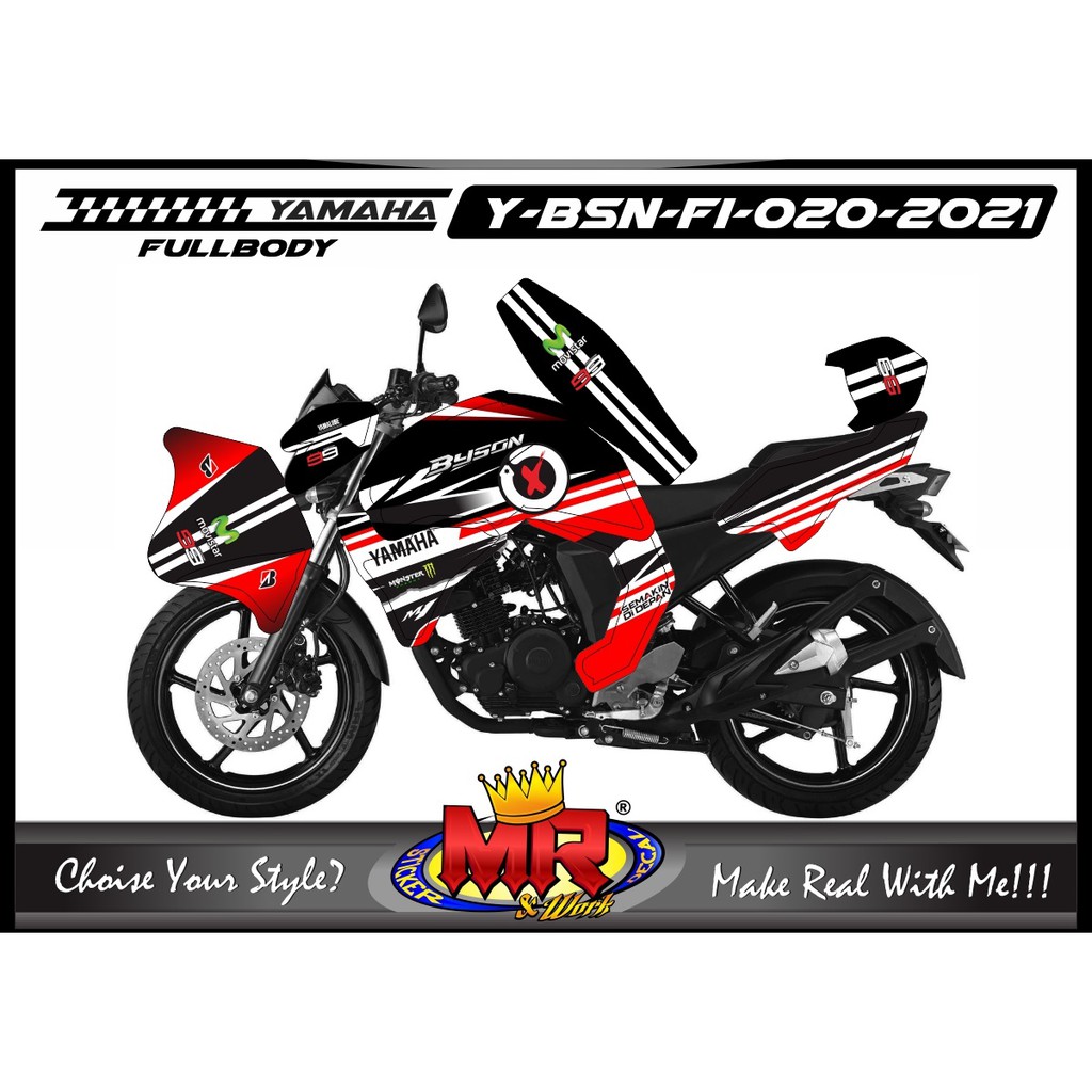 Jual Decal FullBody Motor Yamaha Byson New Sport grafis Stiker Premium ...