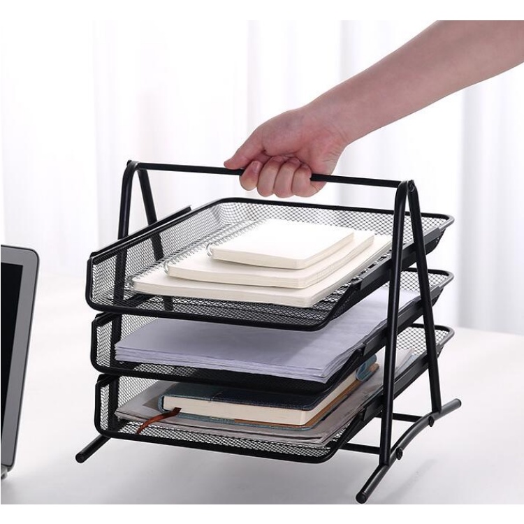 Jual Rak besi / dokumen Kertas besi 4 susun / Tray besi 4 susun ...