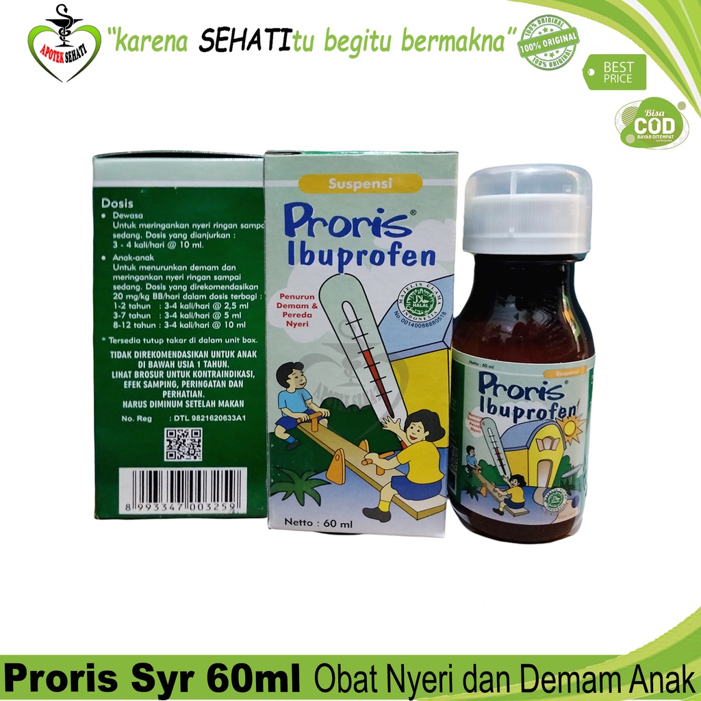 Jual PRORIS SIRUP PENURUN PANAS ANALGESIK ANTIPIRETIK DEMAM | Shopee ...