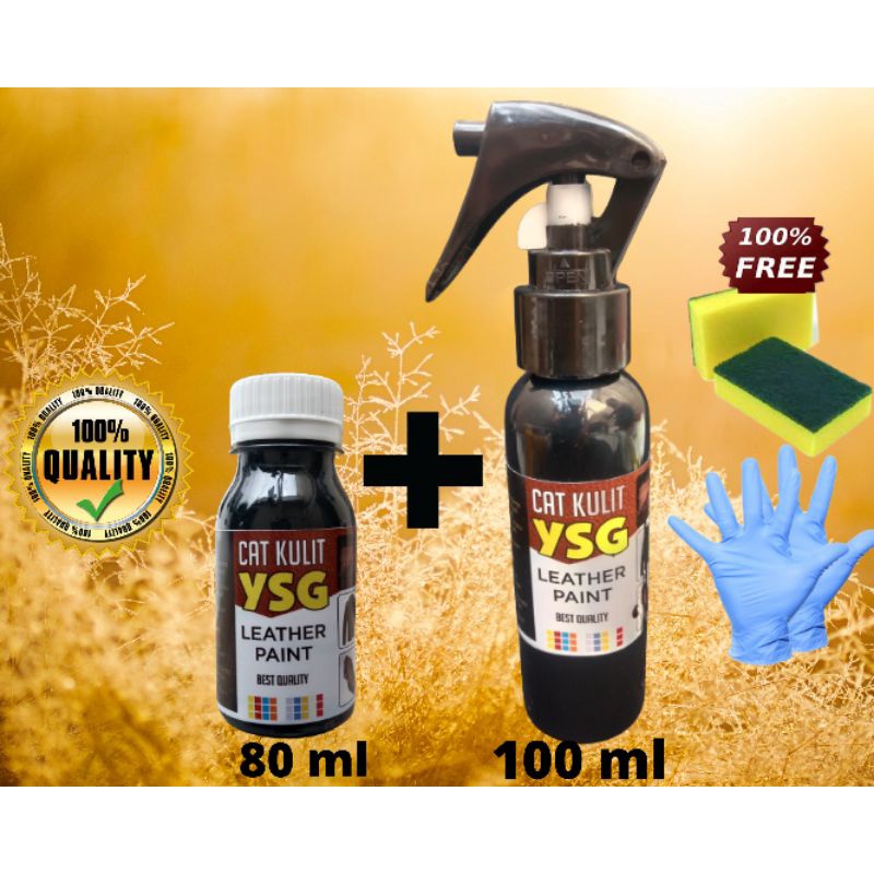 Jual paket murah 2 botol cat kulit hitam 100 ml+hitam 80 ml,cat ...