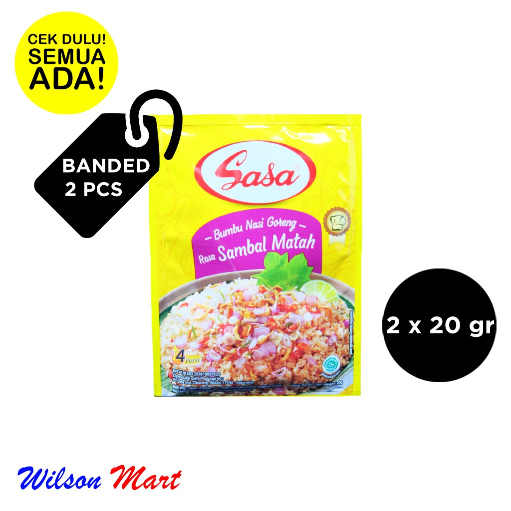 Jual SASA LARASA BUMBU NASI GORENG RASA SAMBAL MATAH 20 GRAM BANDED 2 ...