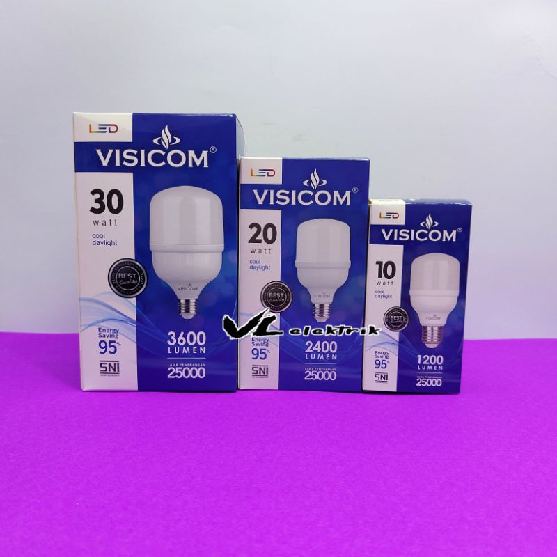 Jual LAMPU LED VISICOM 10 watt 20 watt 30 watt GARANSI RESMI 1 TAHUN | Shopee Indonesia