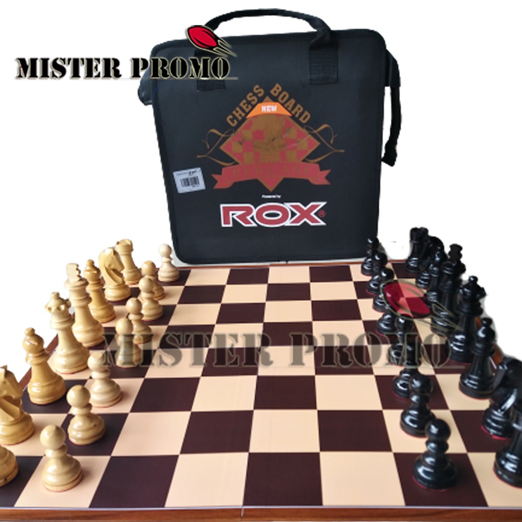 Jual Catur Kayu Lipat Percasi Tas ROX Lipat 8 | Shopee Indonesia