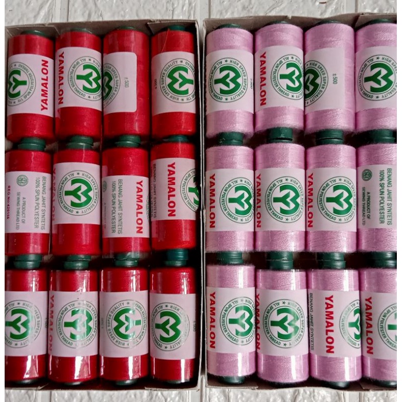Jual Benang Jahit Yamalon 500 yard (varian pink merah) | Shopee Indonesia