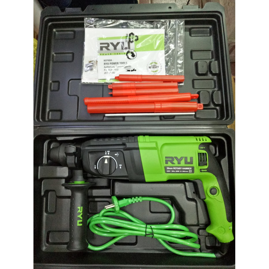 Jual PROMO MUURAAHH RYU ROTARY HAMMER BOR BOBOK DEMOLITION DRILL RRH 26 3 FUNGSI | Shopee Indonesia