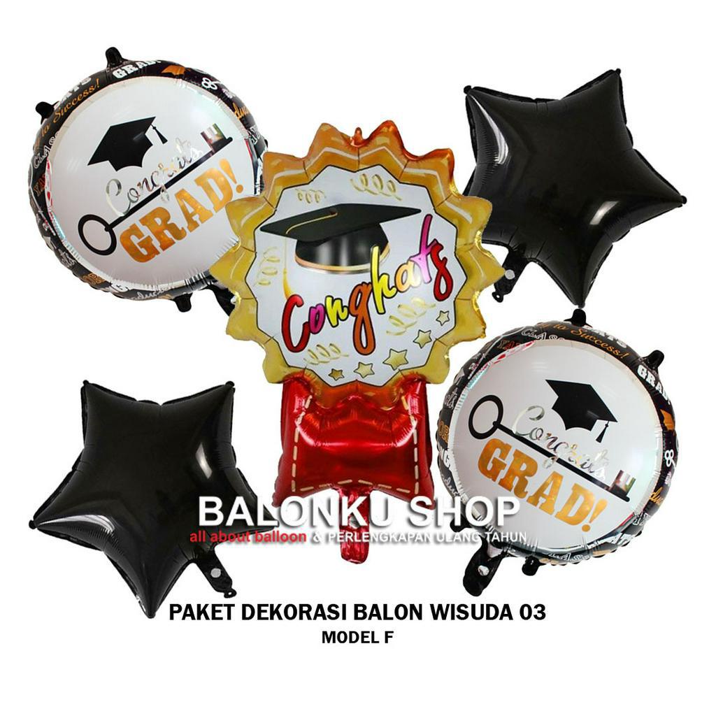 Jual Paket Dekorasi Balon Wisuda / Paket Balon Dekor Graduation 03 ...