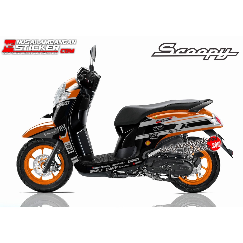Jual Stiker Scoopy Hitam Oren | Shopee Indonesia