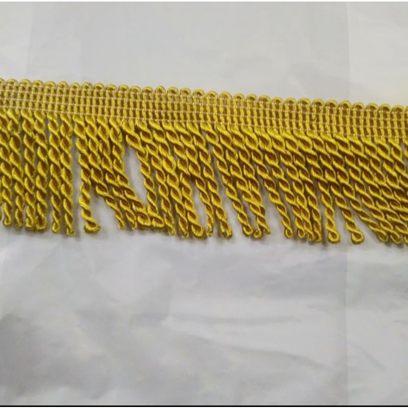 Jual Renda Rumbai Emas 1 meter tinggi 5 cm & silver ± 4 cm | Shopee ...