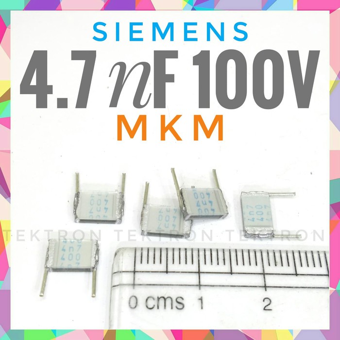 Jual Siemens 4.7nF 400V MKM Metalized Polyester Capacitor 4n7 0.0047uF ...