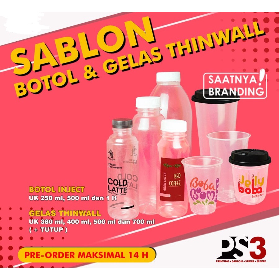 Jual CUSTOM BOTOL KALE @1000 PCS/ SABLON BOTOL 250 ML - 1000 ML ...