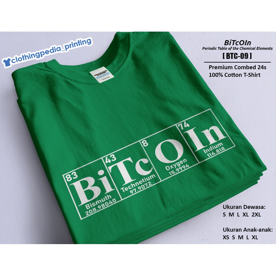 Jual Kaos Bitcoin Tabel Periodik Periodic table of Chemical Element T ...