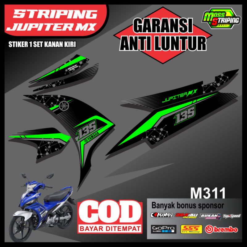 Jual Striping Jupiter Mx 135 Striping Mx New Stiker Sticker Motor ...