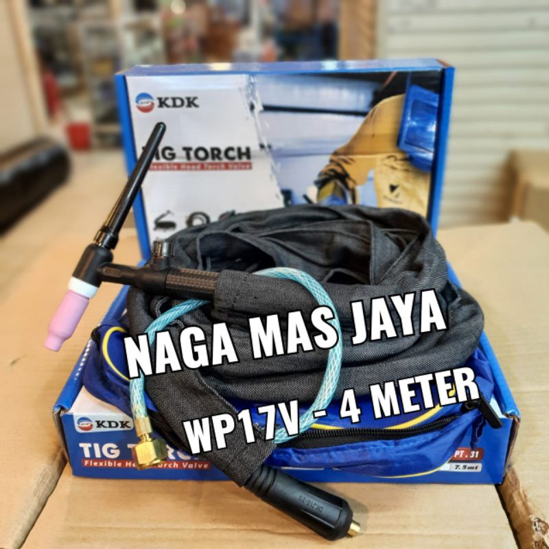 Jual STANG LAS ARGON WP17V 4METER / TIG TORCH WP 17 / STANG ARGON WP17 ...