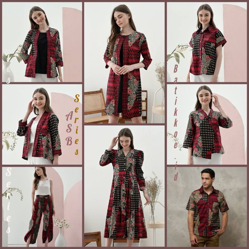 Jual ASB Series - Batik Couple Family/ Seragam Keluarga Red/113 ASB/262 ...