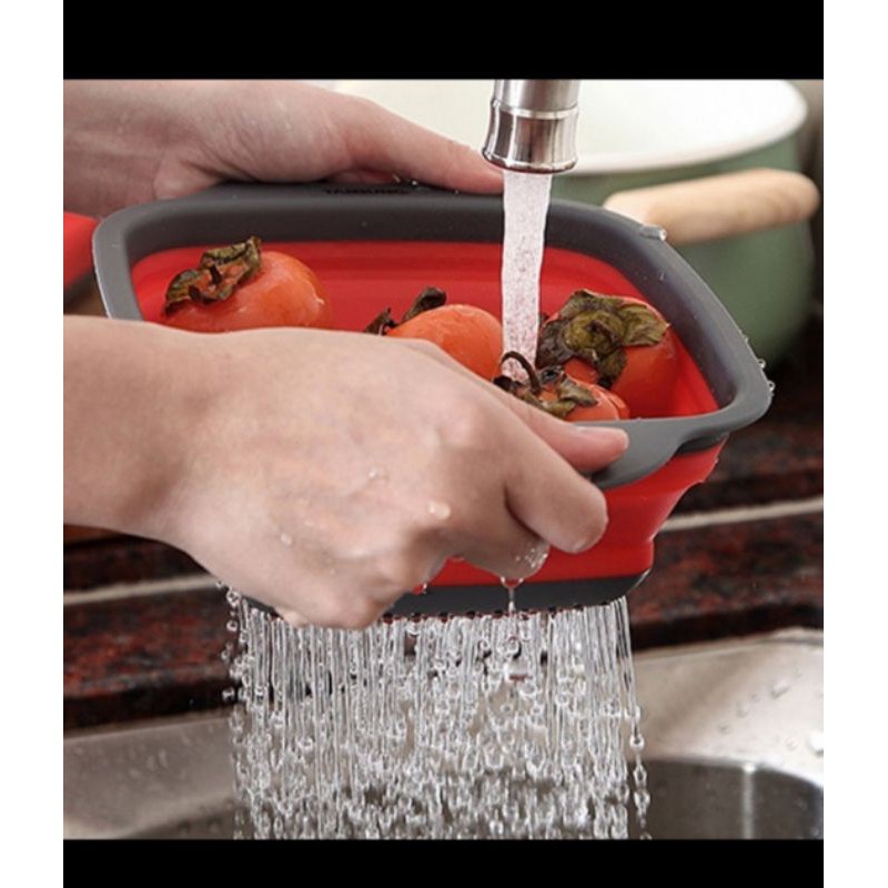 Jual baskom lipat silikon tiris buah / sayur | Shopee Indonesia