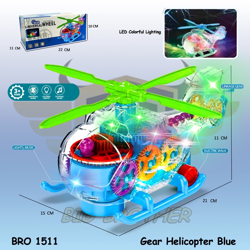 Jual Heli Helicopter Pesawat Terbang Mainan Anak Edukatif Biru ...