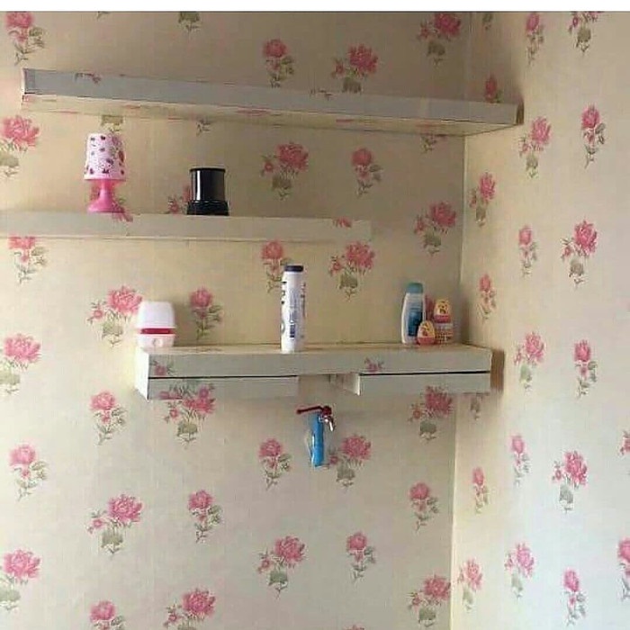 Jual Paperwall- F6 Wallpaper Sticker Bunga Mawar Pink - Wallpaper ...