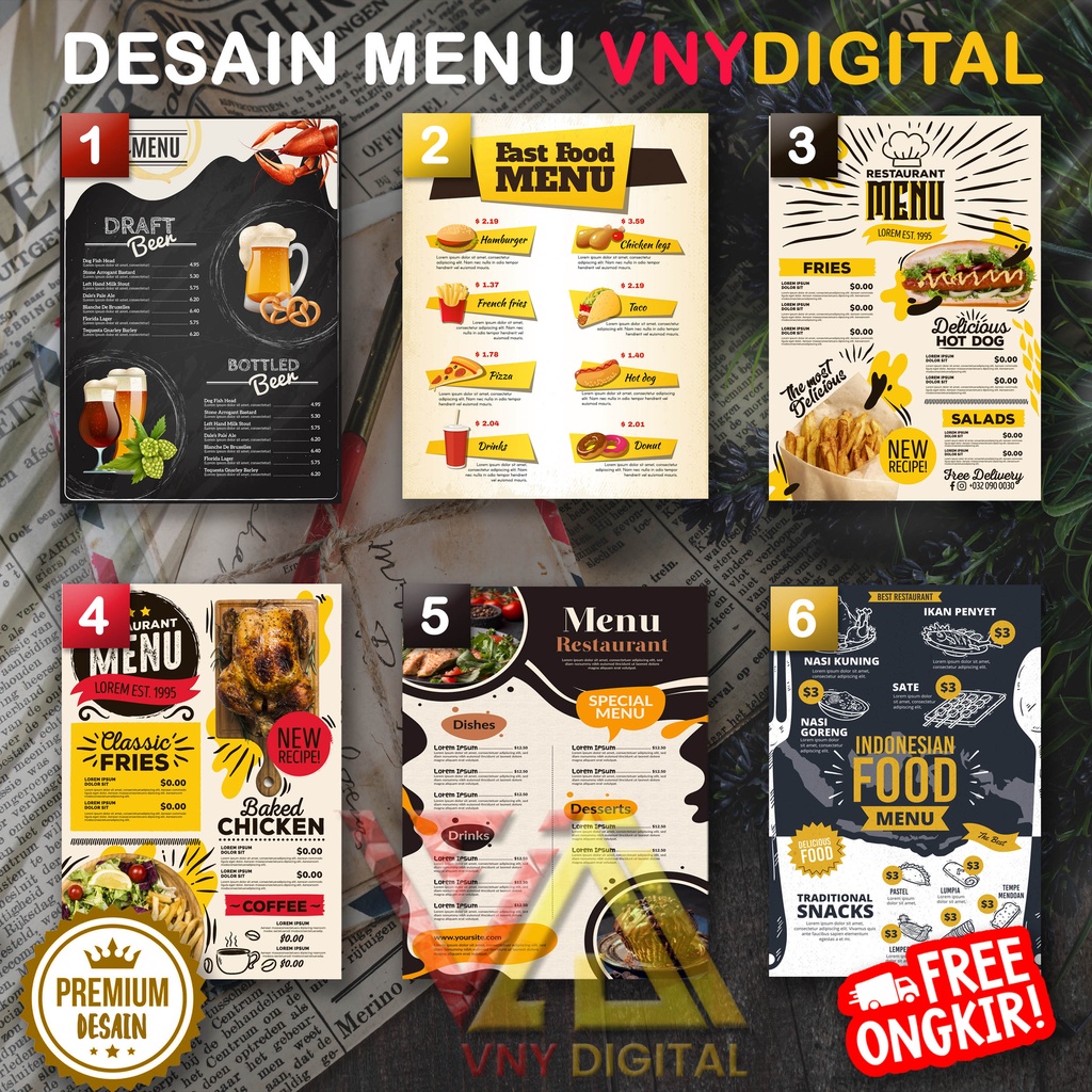 Jual DESAIN MENU PROFESIONAL | DESAIN MENU RESTO | DESAIN BOARD MENU ...