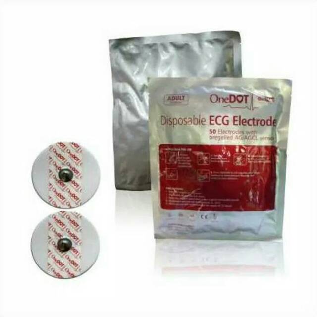Jual ONEDOT DISPOSABLE ECG ELECTRODE ONEMED (PACK) / ISI 50 PCS / ECG ...