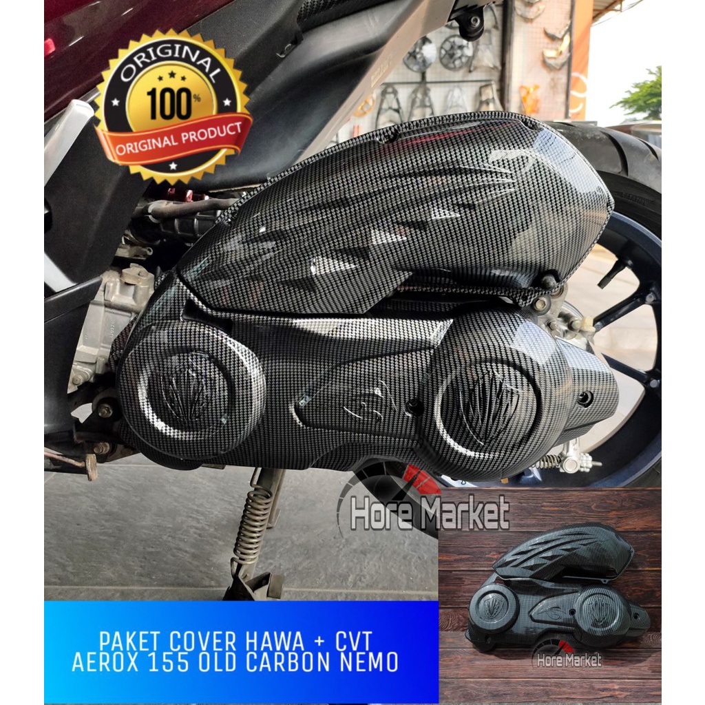 Jual PAKETAN TUTUP HAWA FILTER CVT AEROX 155 OLD LEXI 125 CARBON NEMO ...