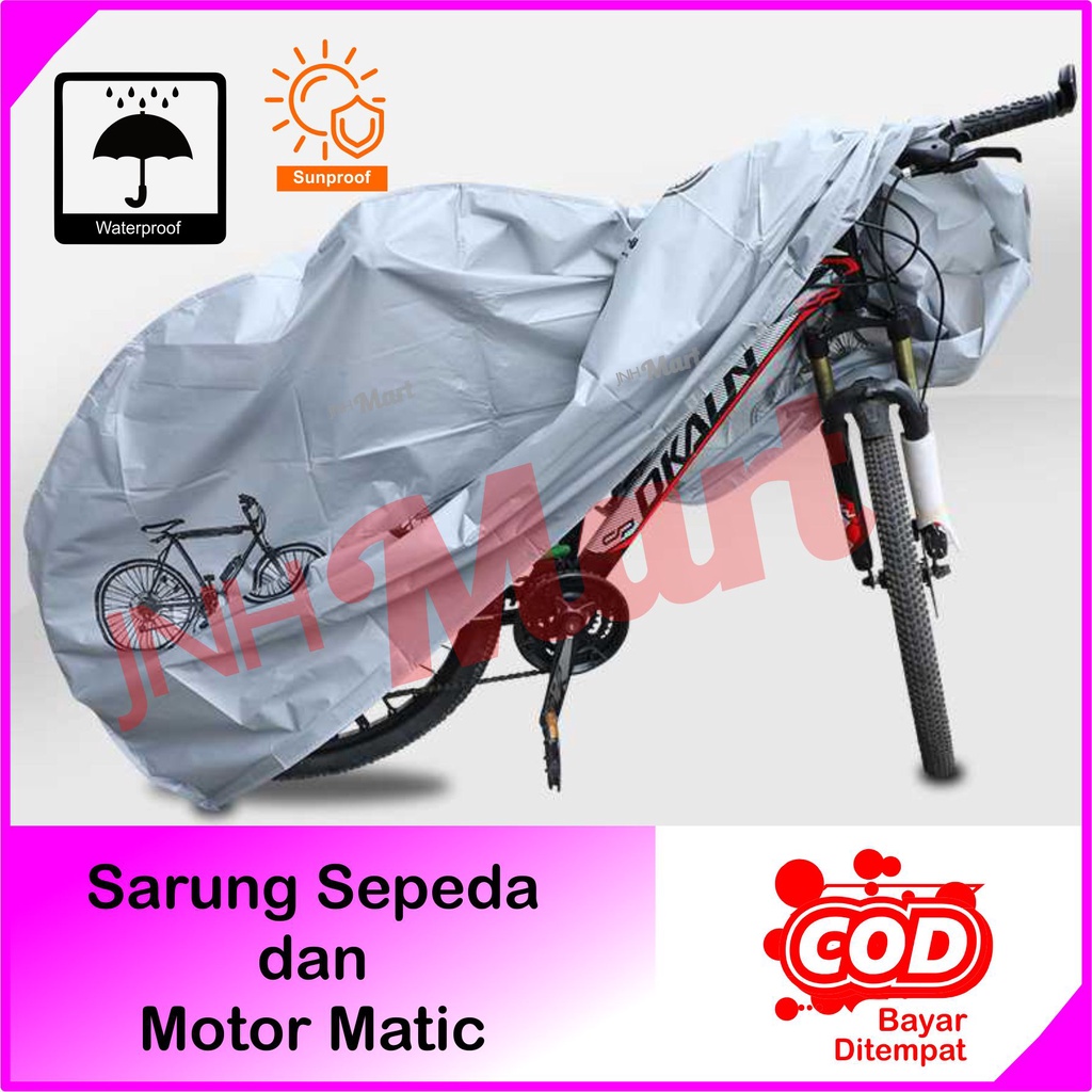 Jual Cover Sarung Pelindung Sepeda Dan Motor Matic UV2000 | Shopee ...