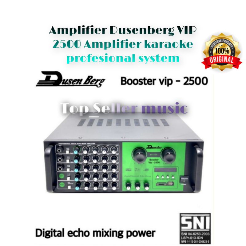 Jual AMPLIFIER DUSENBERG BOOSTER VIP 2500 KARAOKE SMAR TV BLUETOOTH USB ...